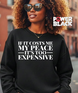 It's Too Expensive Sweatshirt